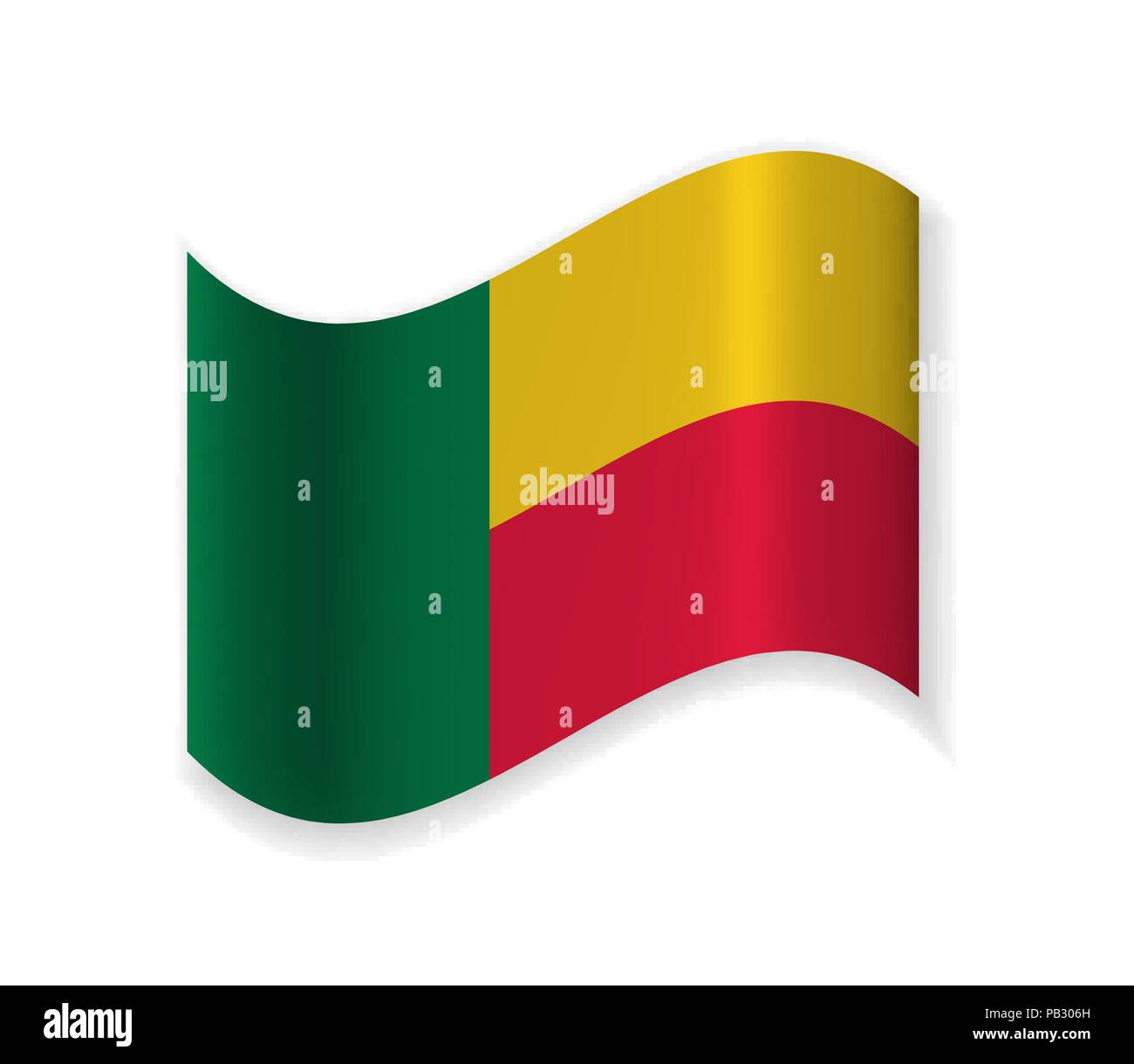 The flag of the Republic of Benin. Country In Western Africa. Vector ...