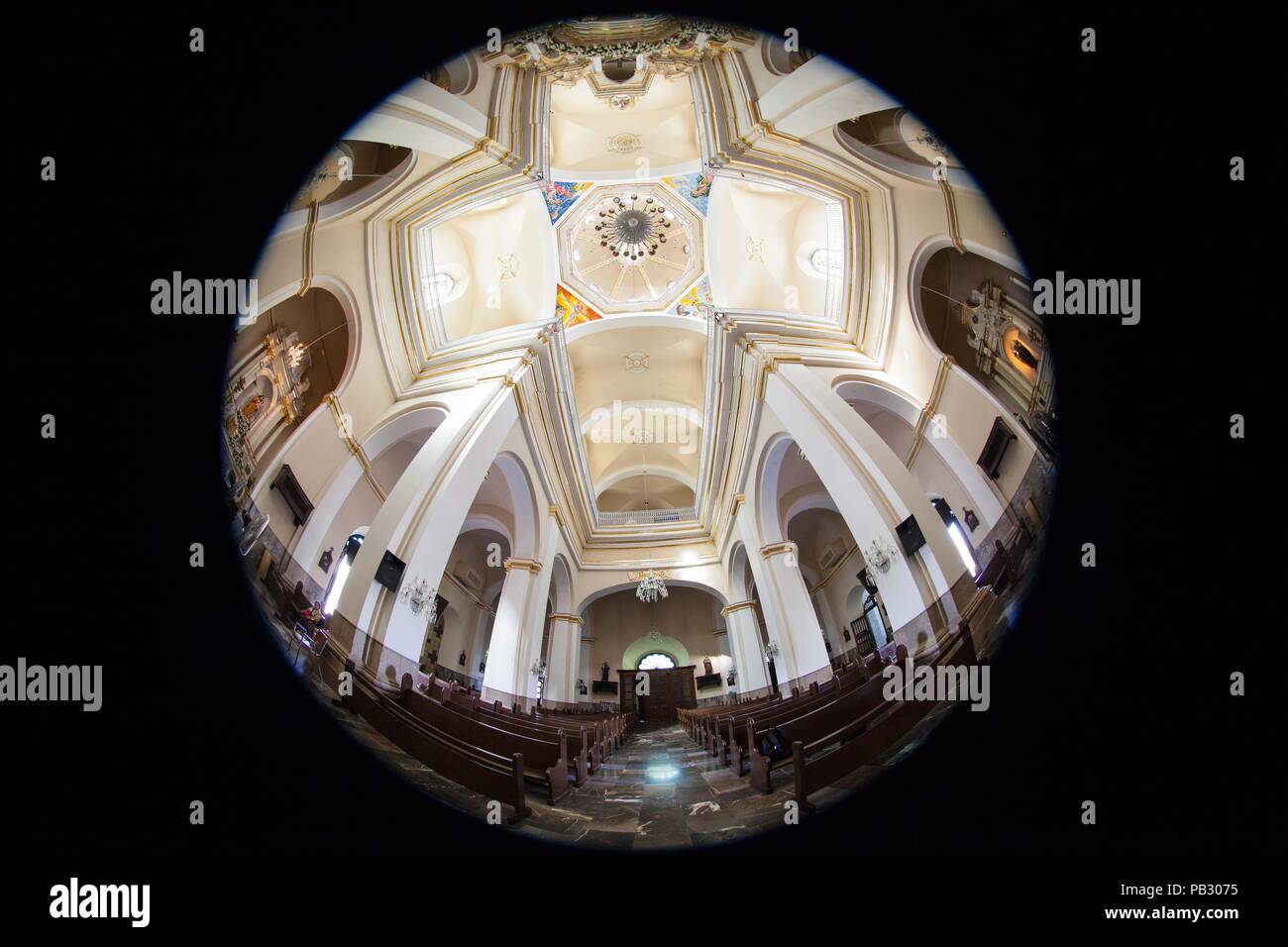 Techo y cúpula de la catedral de Hermosilo Sonora Ceiling and dome of ...