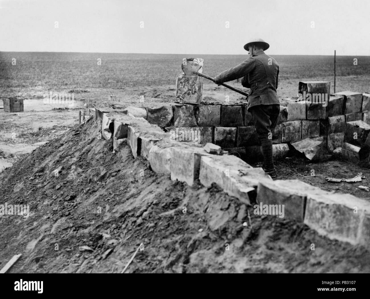 Official photograph taken on the British Western Front showing soldier ...