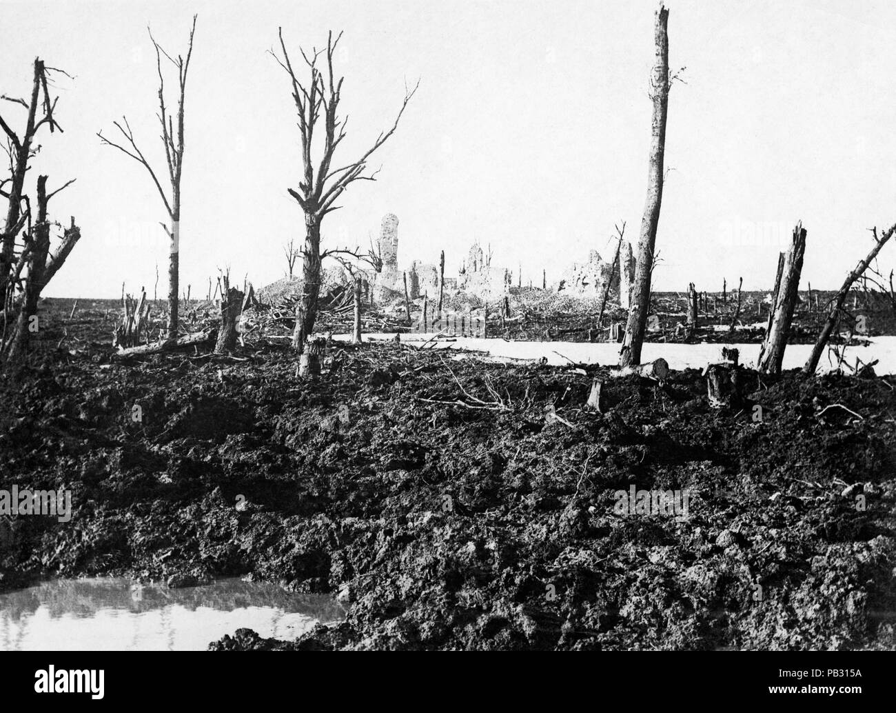 Official photograph taken on the British Western Front showing ...