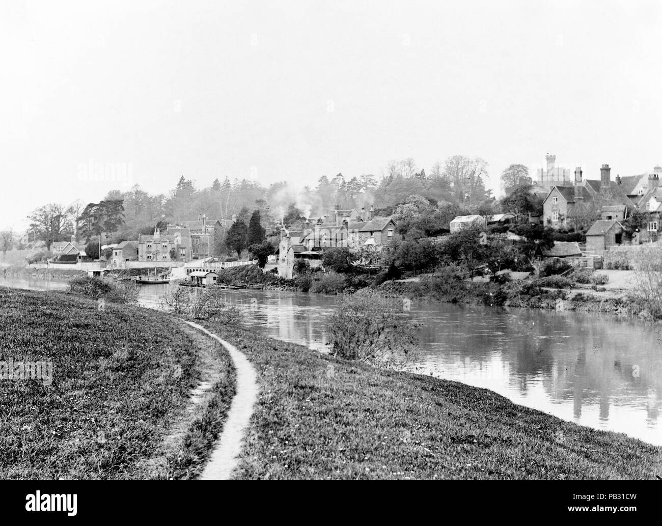 Official photograph taken on the British Western Front showing river ...