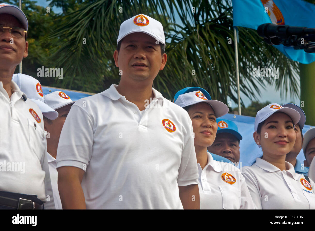 Hun Manet, Prime Minister Hun Sen's eldest son, attends a Cambodian ...