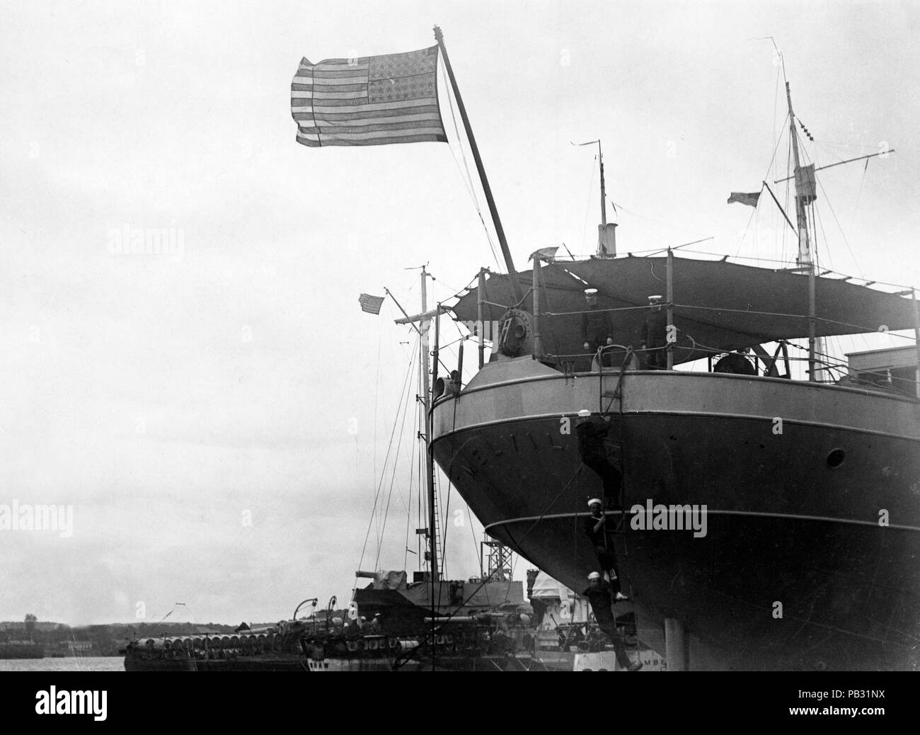 Official photograph showing ship flying the United States of American ...