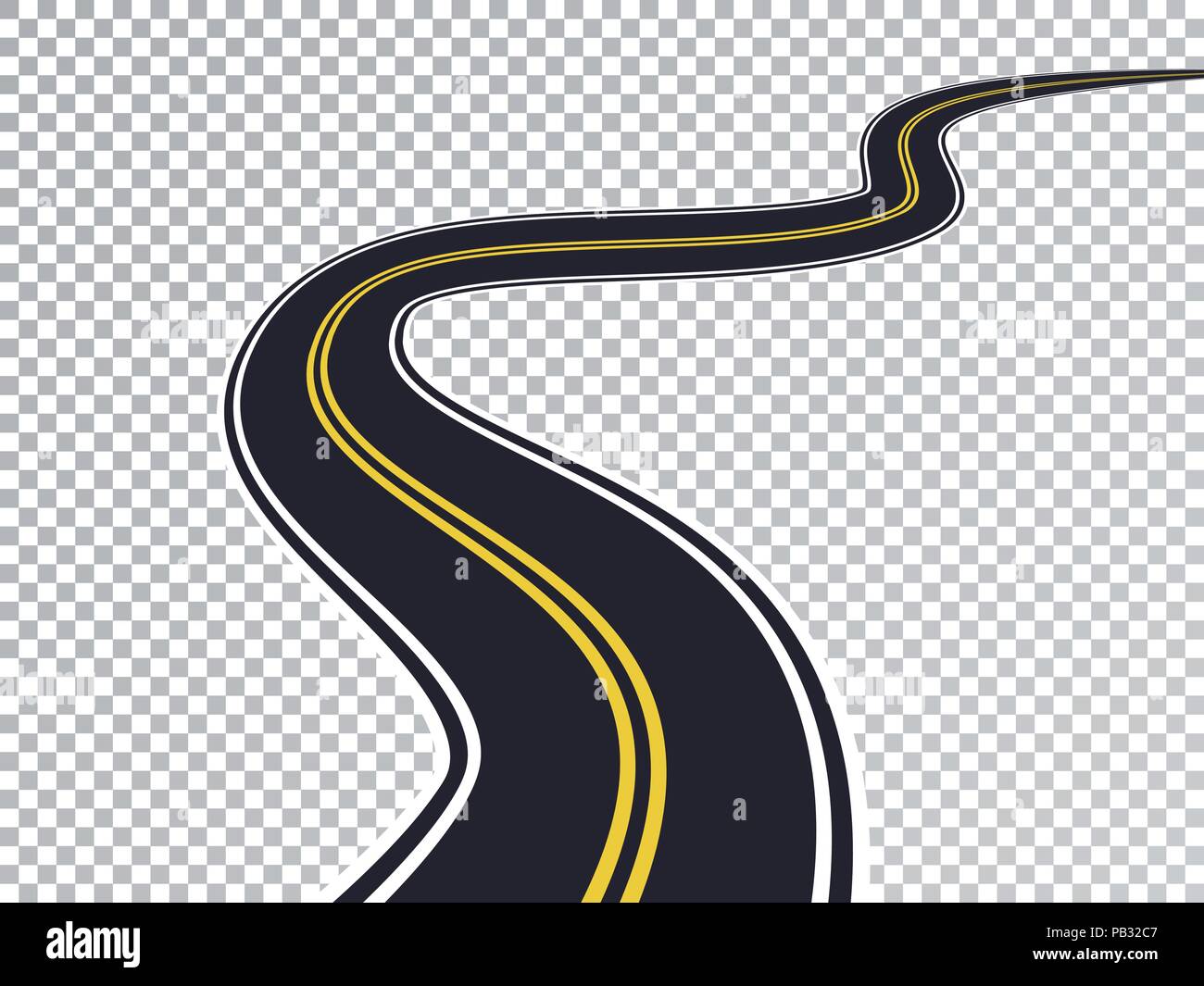 Winding Road Isolated Transparent Special Effect. Road way location ...