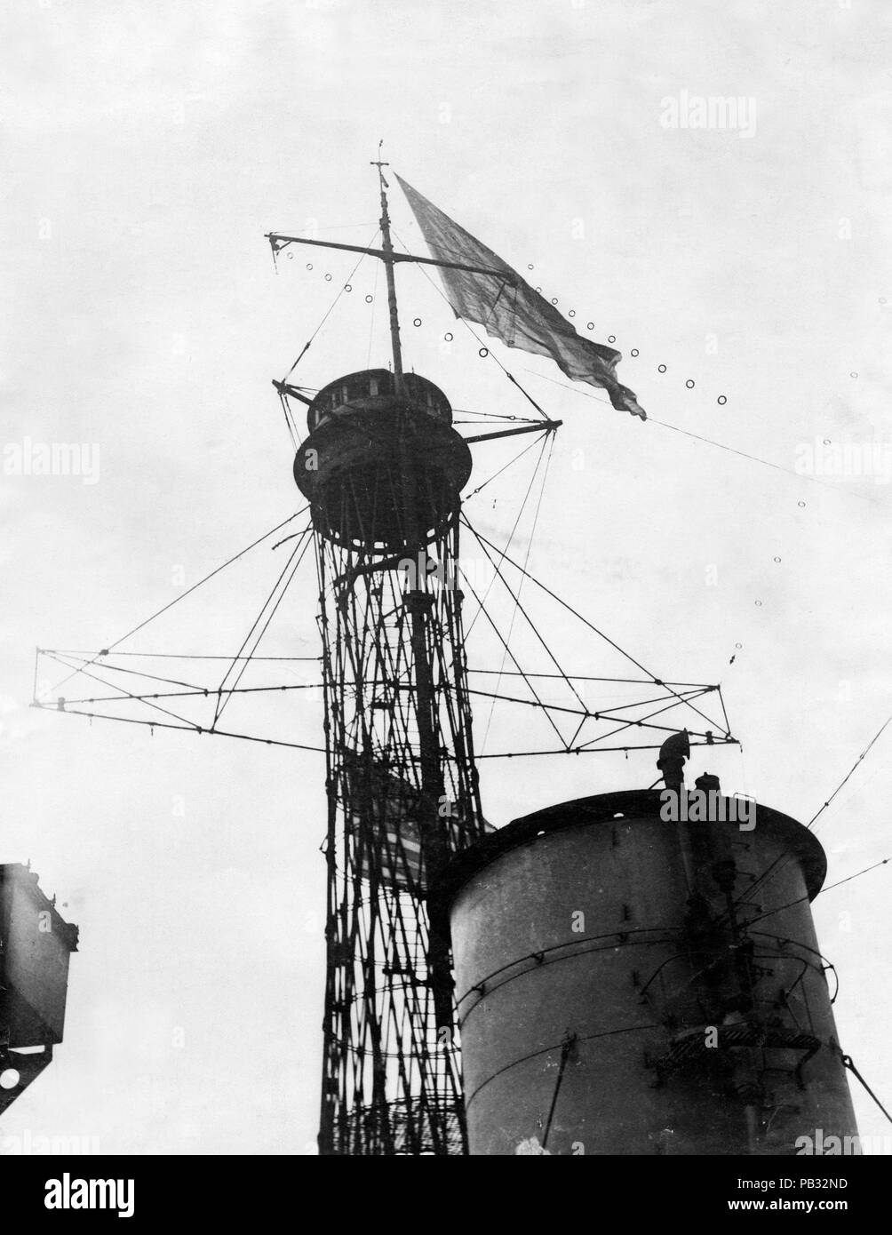 Official photograph showing flag flying aboard navy ship Stock Photo ...