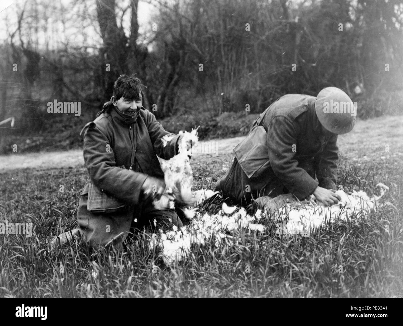 Official photograph taken on the British Western Front showing soldiers ...