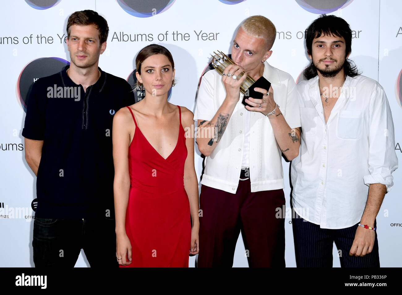 Album of the Year nominees Wolf Alice (from left to right, Joff Oddie ...