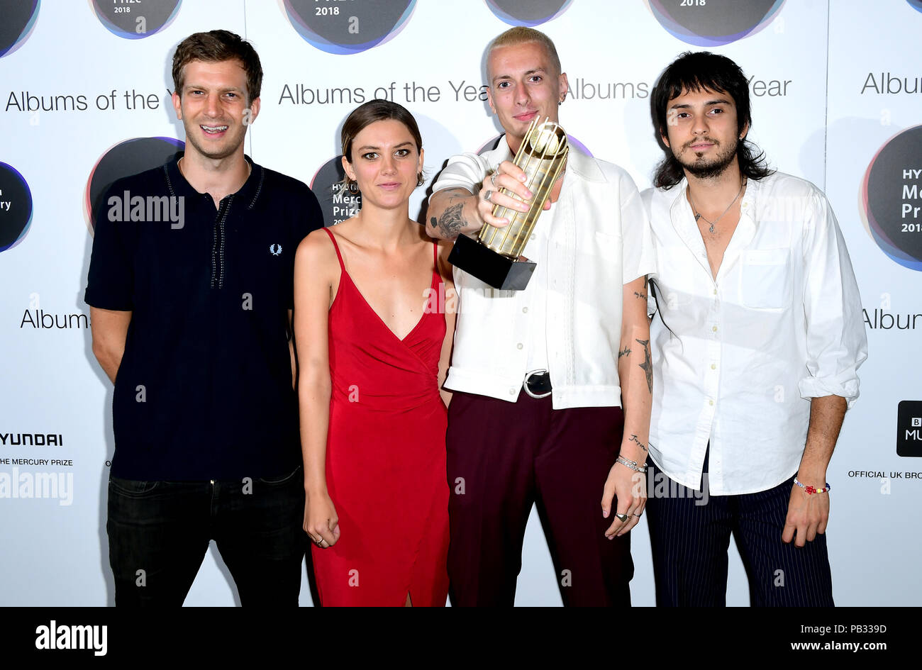 Album of the Year nominees Wolf Alice (from left to right, Joff Oddie ...
