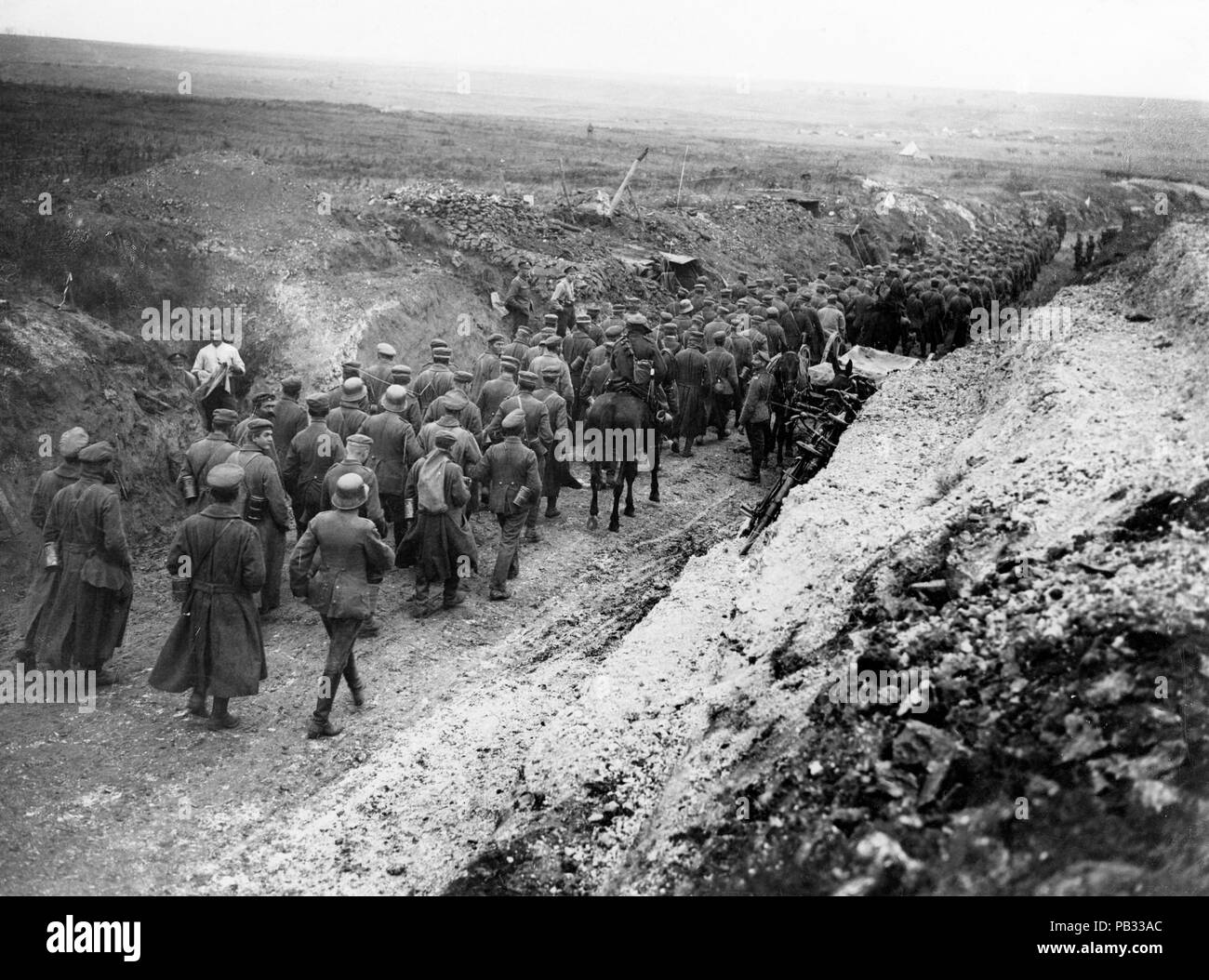Official photograph taken on the British Western Front showing large ...