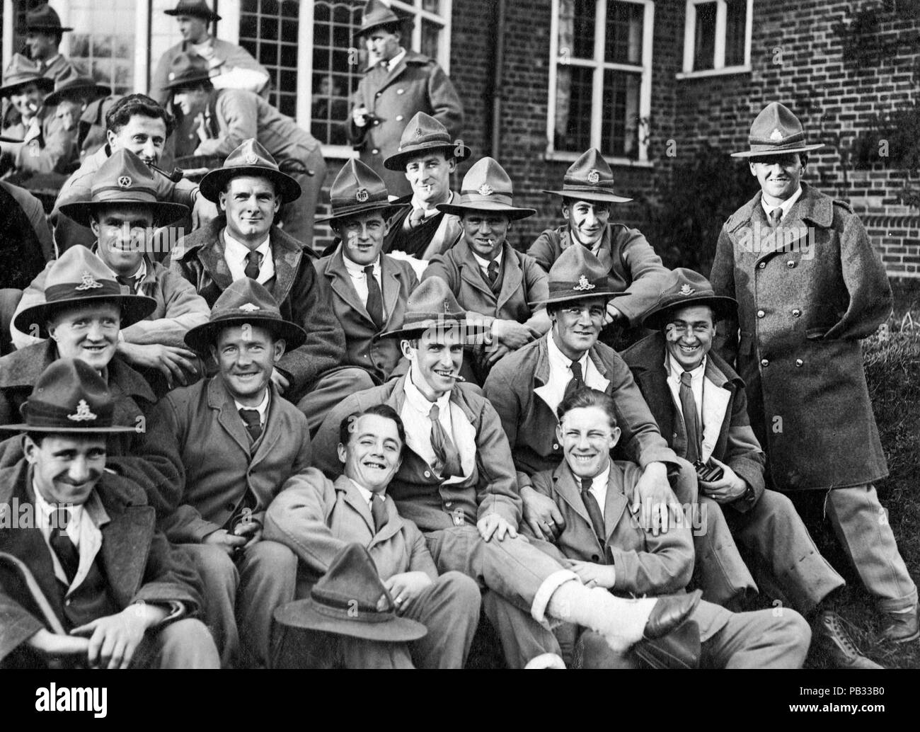 Official photograph showing group of American and Canadian soldiers ...
