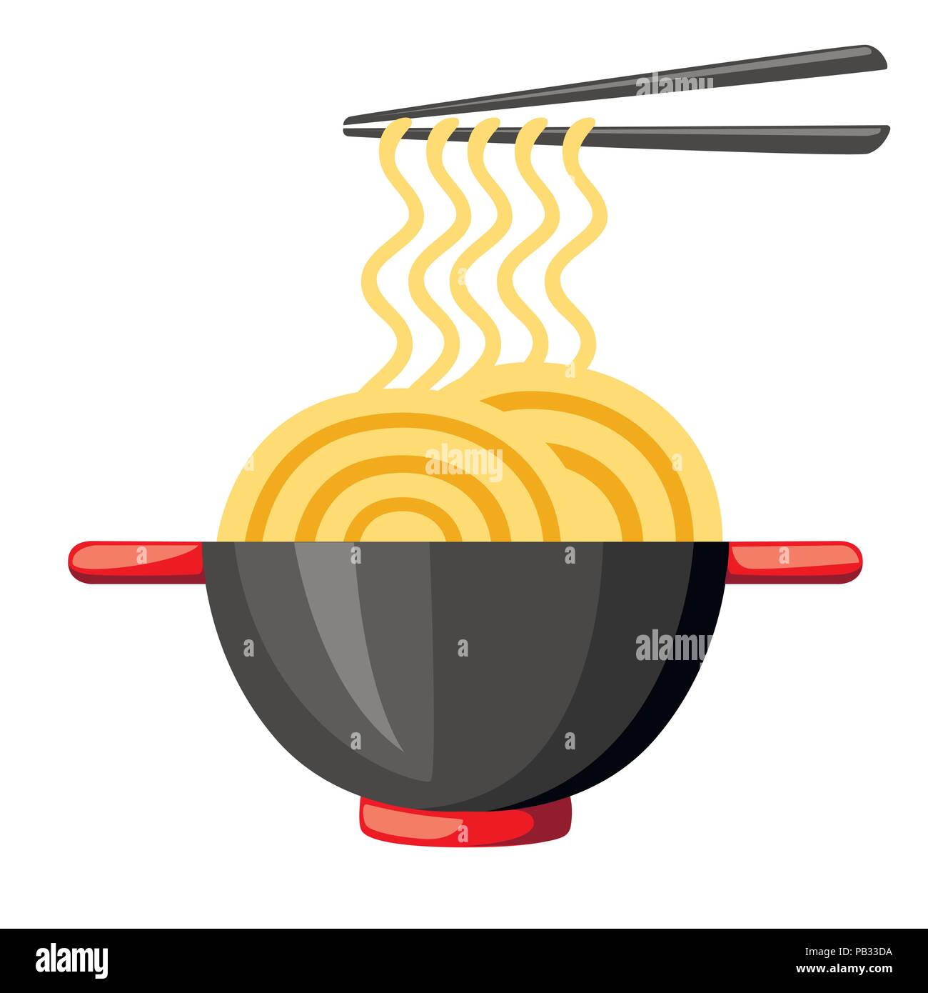Chopsticks black symbol on Cut Out Stock Images & Pictures - Alamy