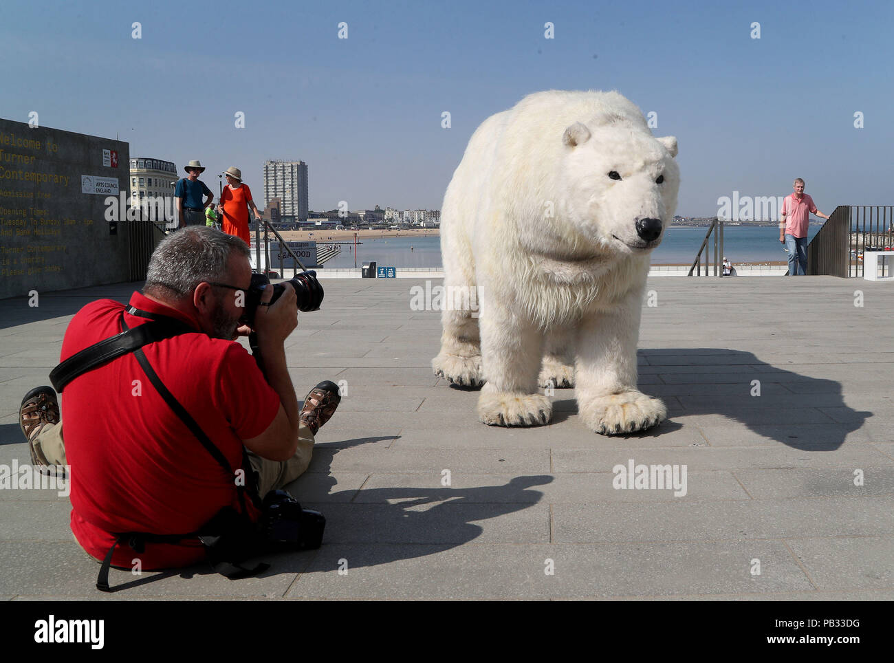 A life-sized polar bear puppet named Paula at the launch the Turner ...