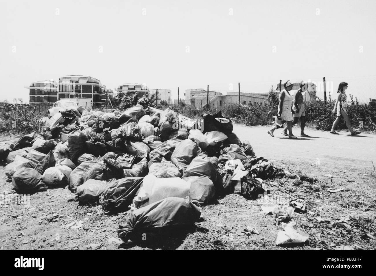 italy, garbage, rome littoral, 1975 Stock Photo - Alamy