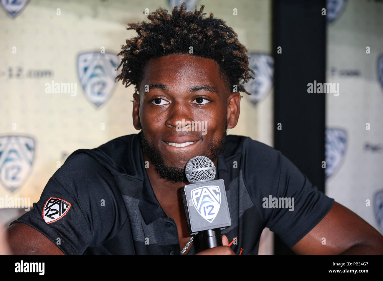 Oregon State Beavers Kee Whetzel (LB) during the PAC-12 Football Media ...