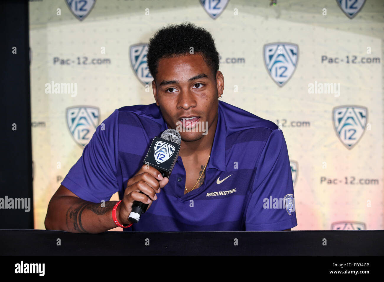 Washington Huskies Jojo McIntosh (DB) during the PAC-12 Football Media ...