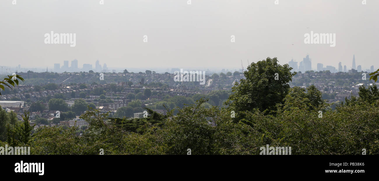 Alexandra Palace. London. UK 12 June 2018 - High levels of pollution ...