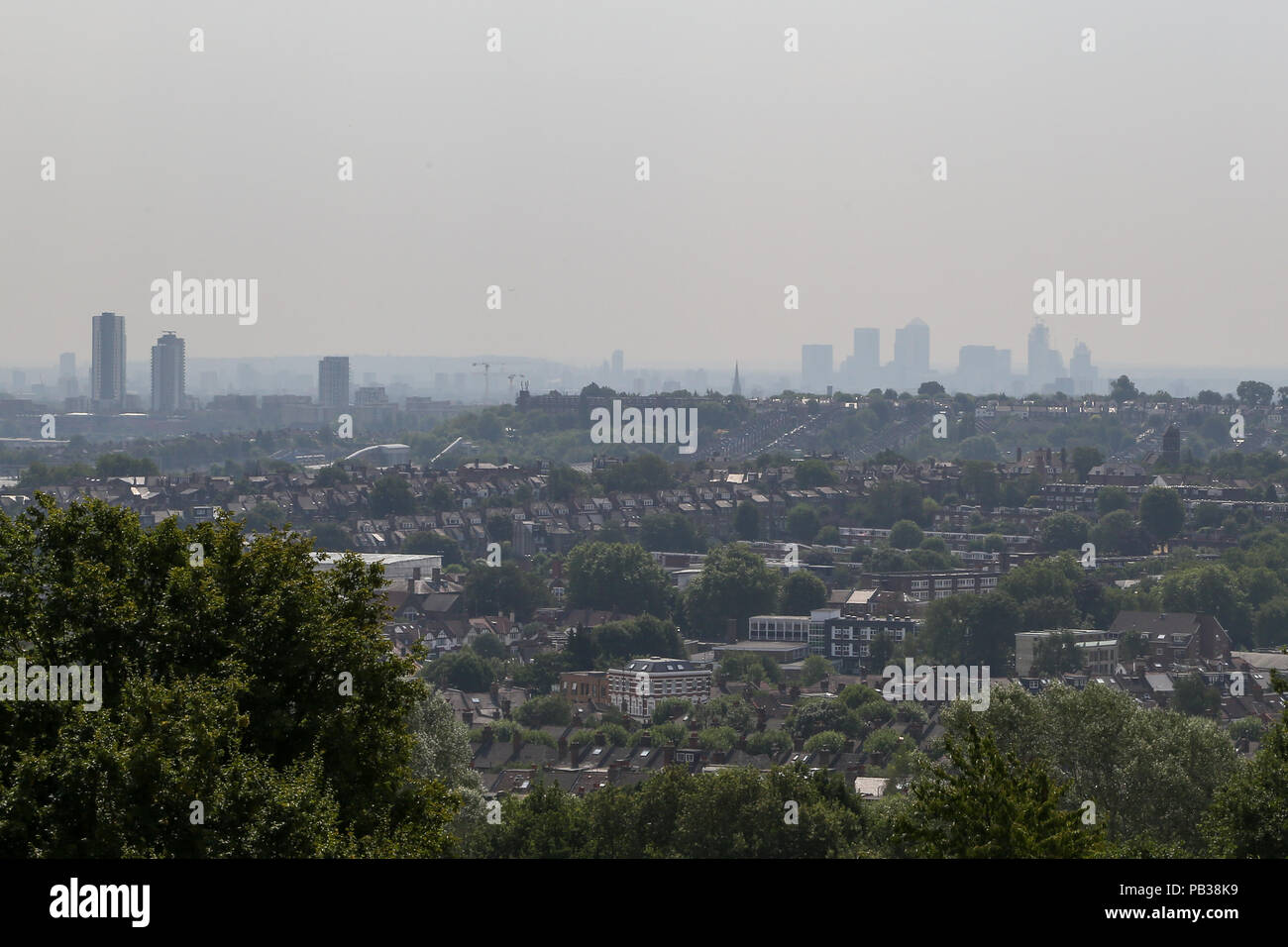 Alexandra Palace. London. UK 12 June 2018 - High levels of pollution ...