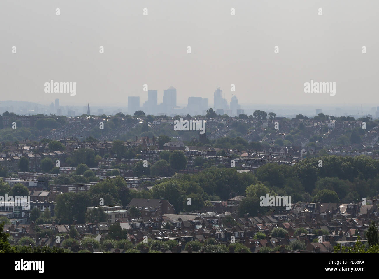 Alexandra Palace. London. UK 12 June 2018 - High levels of pollution ...