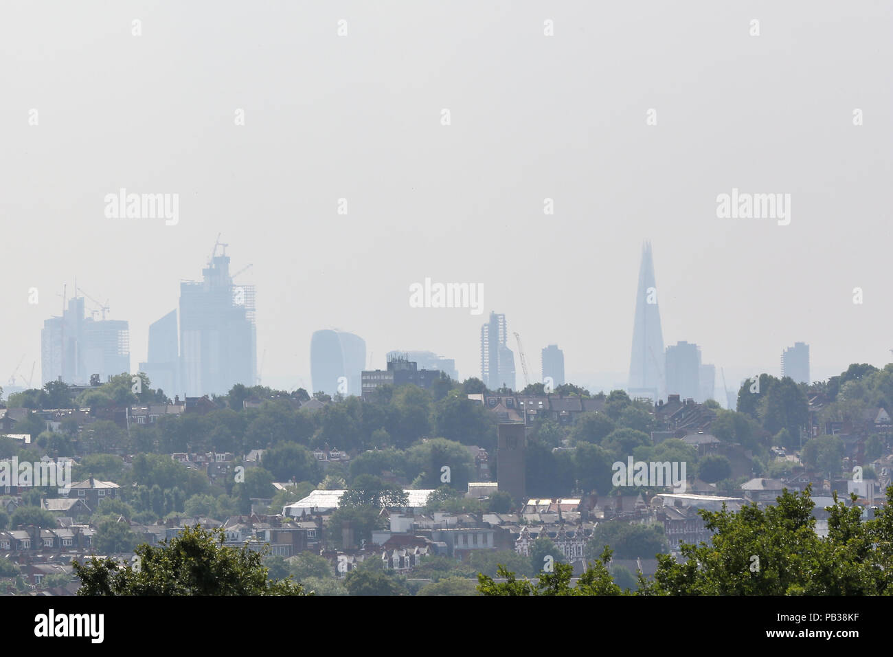 Alexandra Palace. London. UK 12 June 2018 - High levels of pollution ...