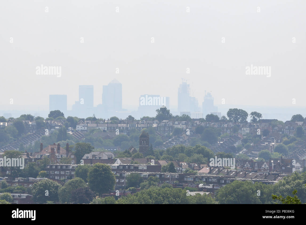 Alexandra Palace. London. UK 12 June 2018 - High levels of pollution ...