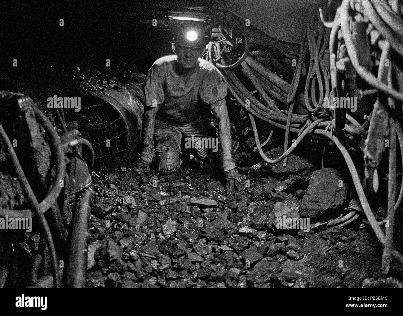 Bottrop, Germany. 11th July, 2018. A miner works at Prosper Haniel ...