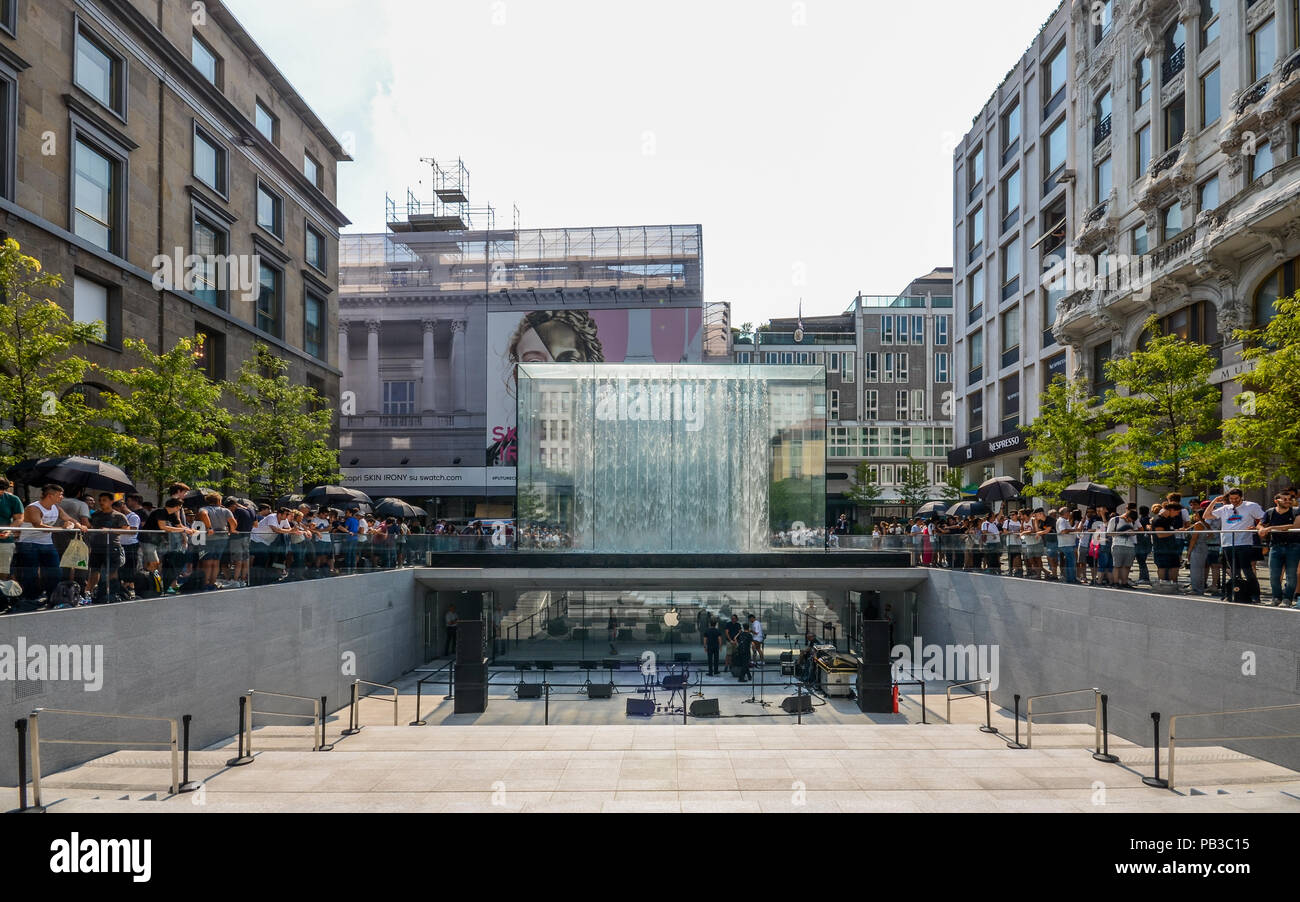 Milan, Italy - July 26th, 2018: Grand opening of the new retail ...