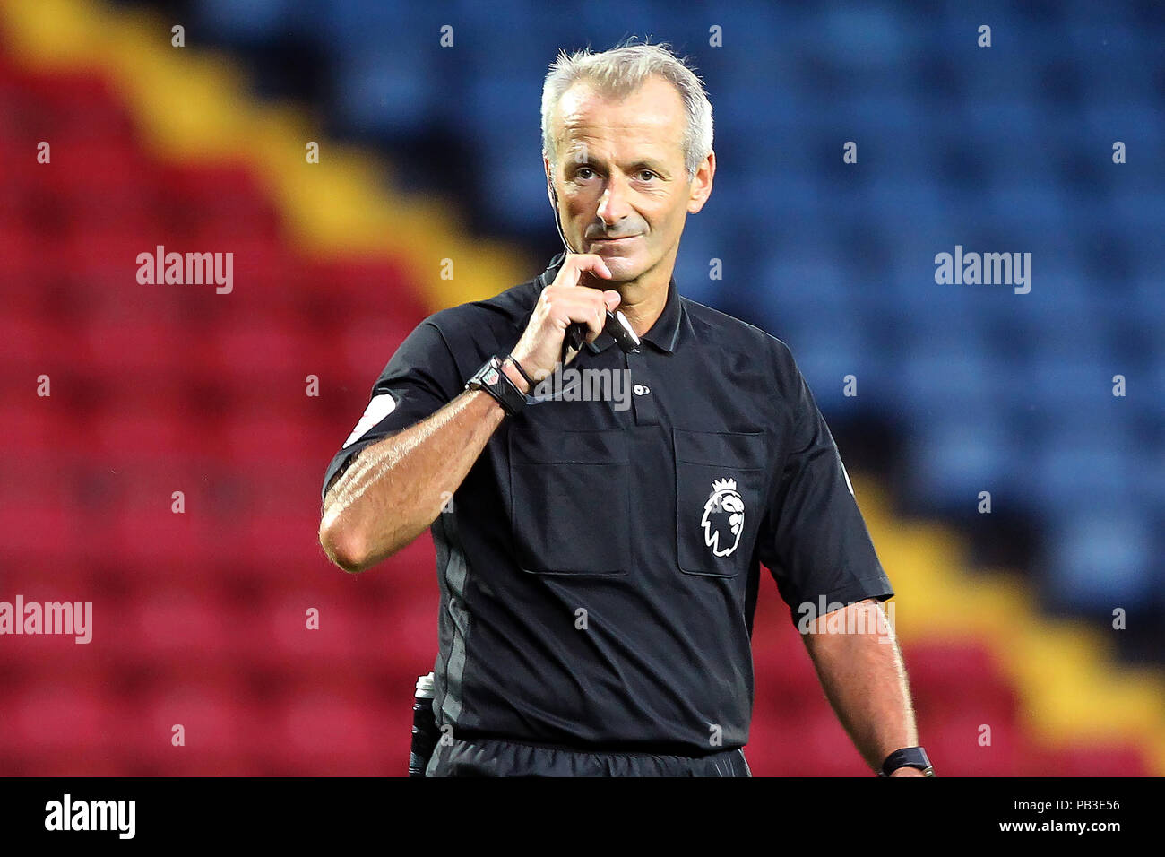 Blackburn, Lancashire, UK. 26th July, 2018. Referee Martin Atkinson ...