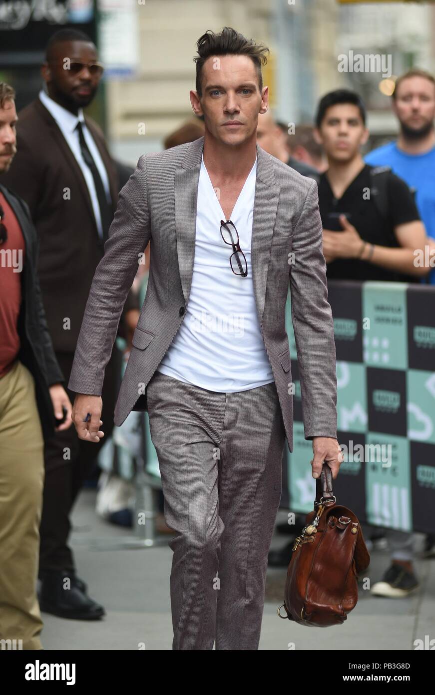 New York, NY, USA. 26th July, 2018. Jonathan Rhys Meyers out and about for Celebrity Candids ...