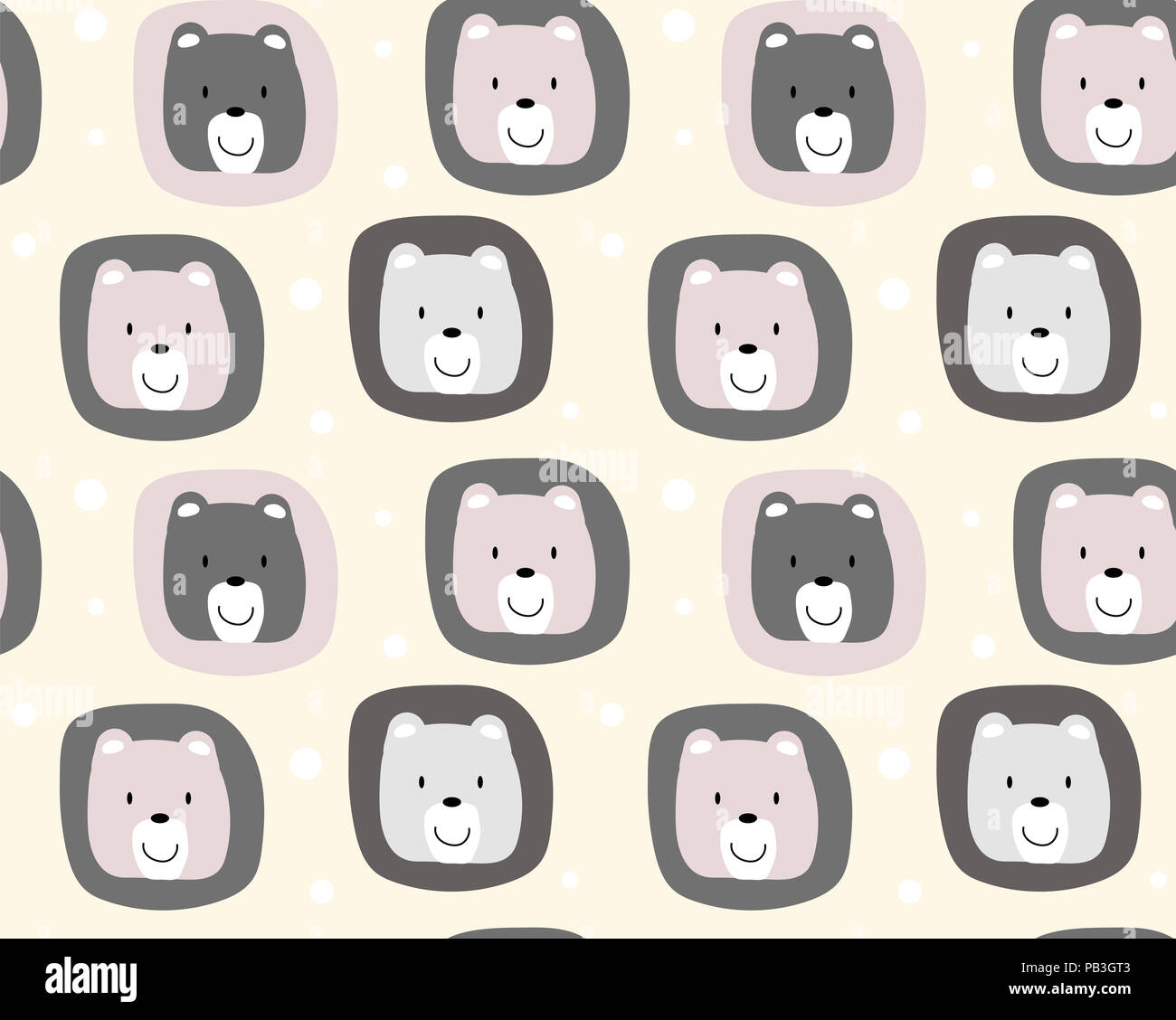 cute bear pattern background Stock Photo - Alamy