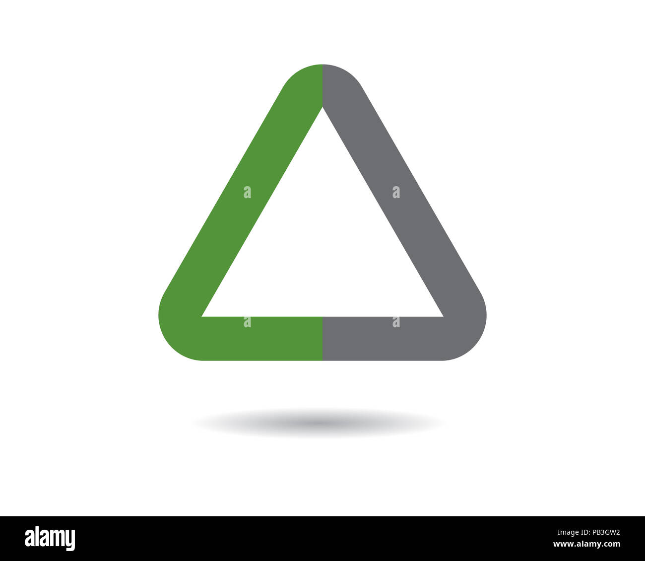 Triangle logo template vector icon illustration design Stock Photo - Alamy