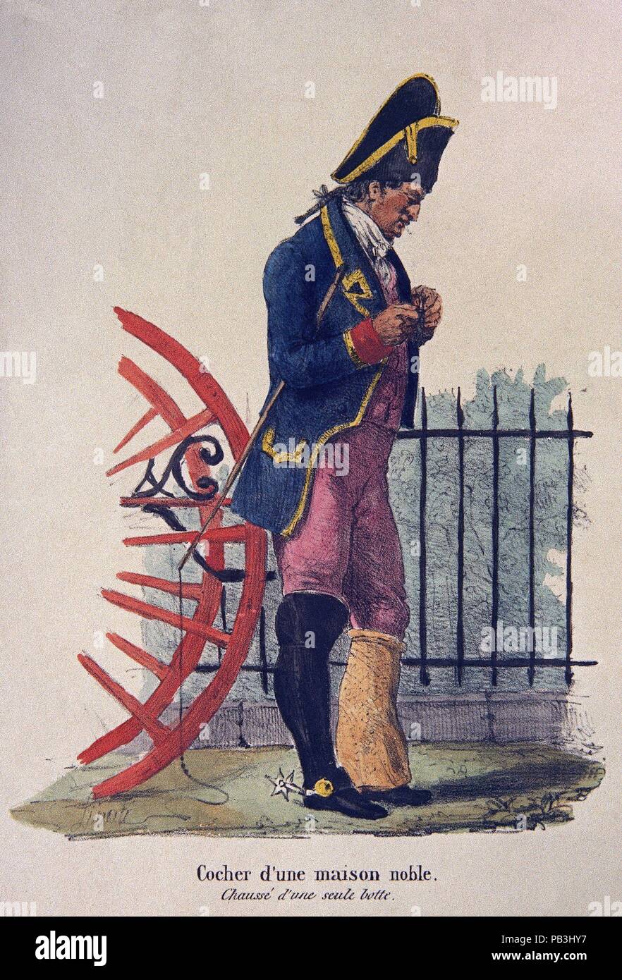 TRAJES CIVILES, MILITARES Y RELIGIOSOS DE MEXICO - 1828 - COCHERO DE ...