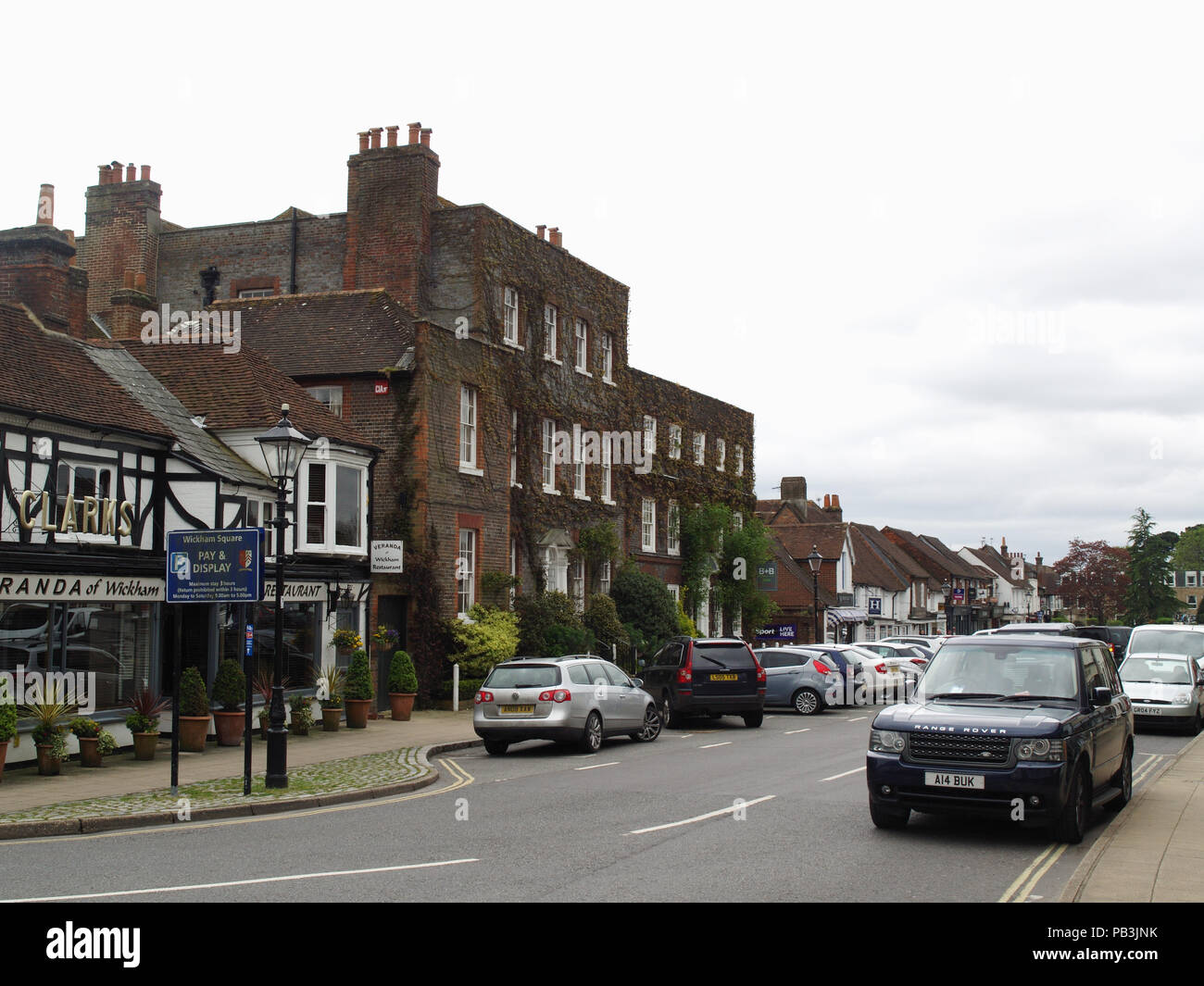 Retail shops in the traditional English village of Wickham, Hampshire ...