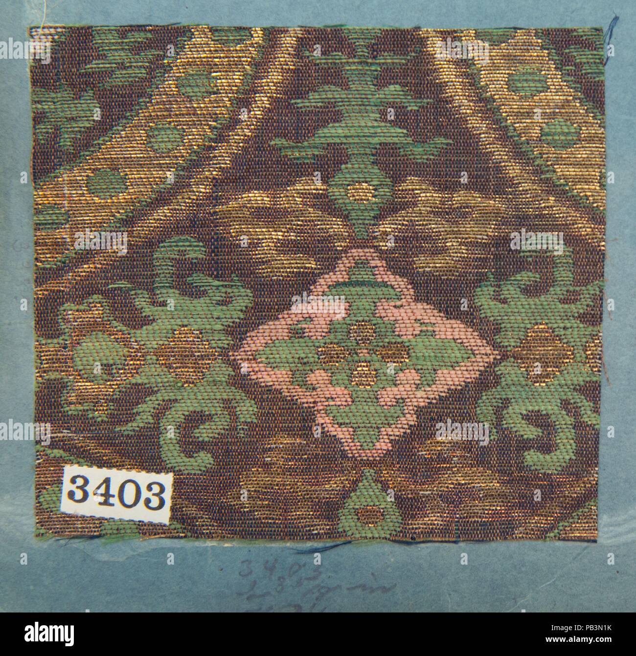 Textile. Culture: Japan. Dimensions: 3 1/4 × 3 5/8 in. (8.3 × 9.2 cm ...