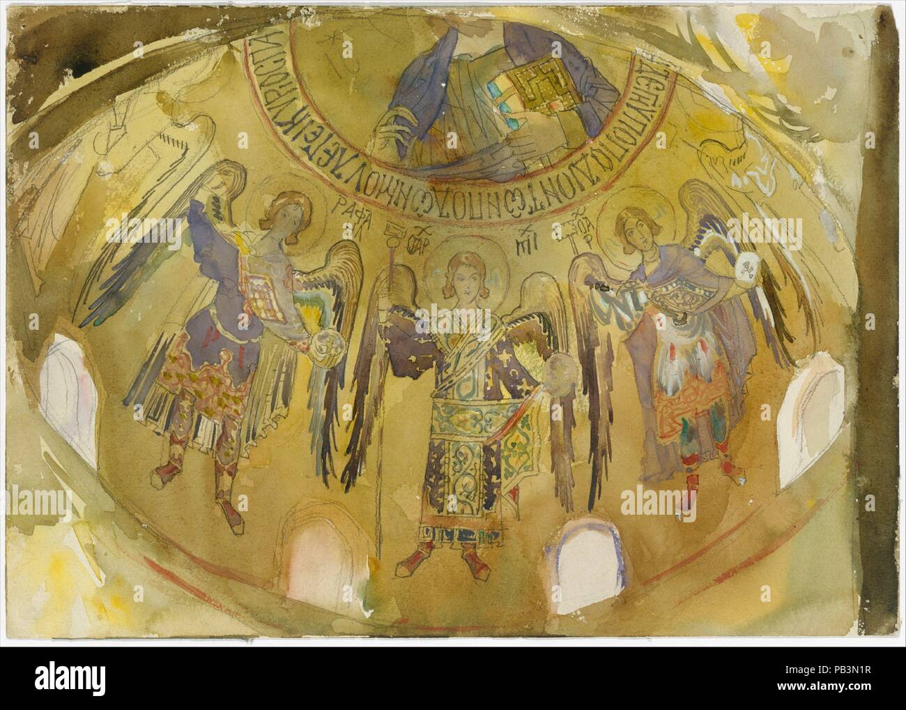 Angels, Mosaic, Palatine Chapel, Palermo. Artist: John Singer Sargent ...