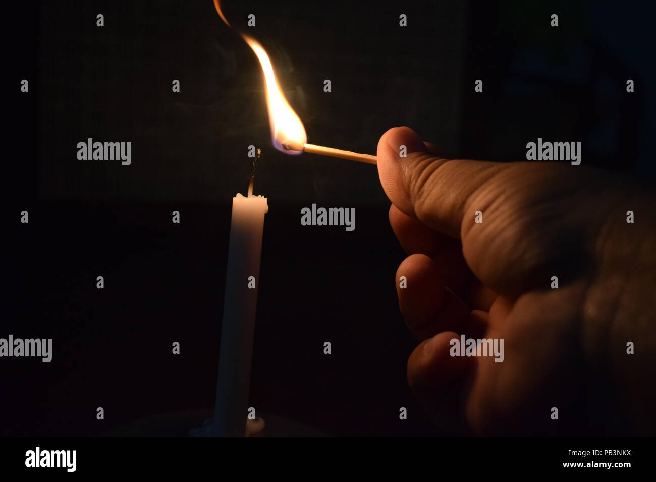 Candle flame smoke hi-res stock photography and images - Alamy