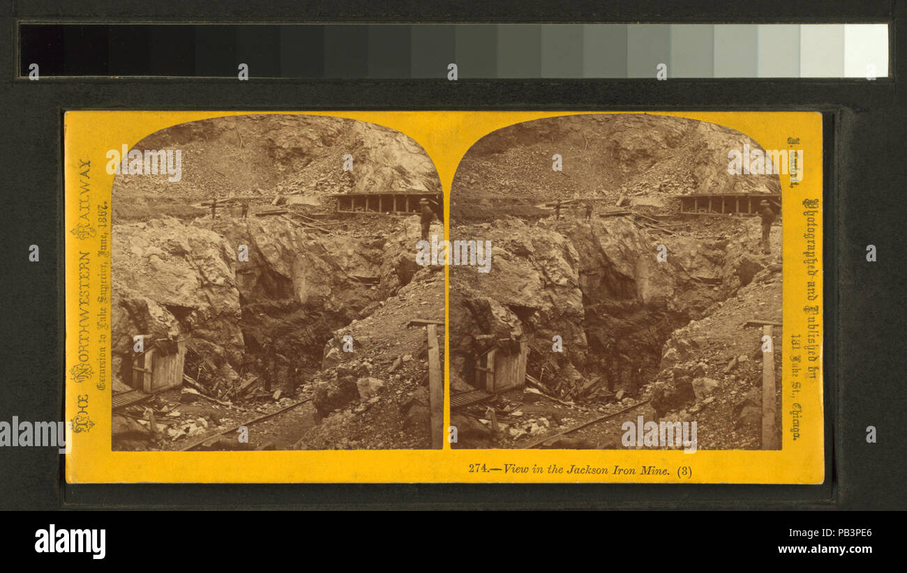 1809 View in the Jackson Iron Mine (NYPL b11707595-G90F384 013F Stock ...