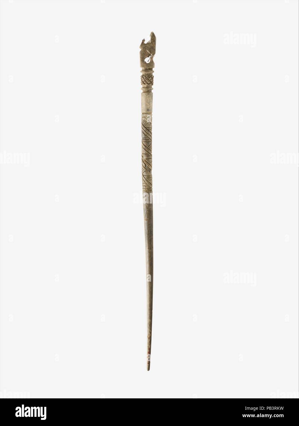 Bone pin. Culture: Roman. Dimensions: H.: 8 7/16 in. (21.4 cm). Date ...