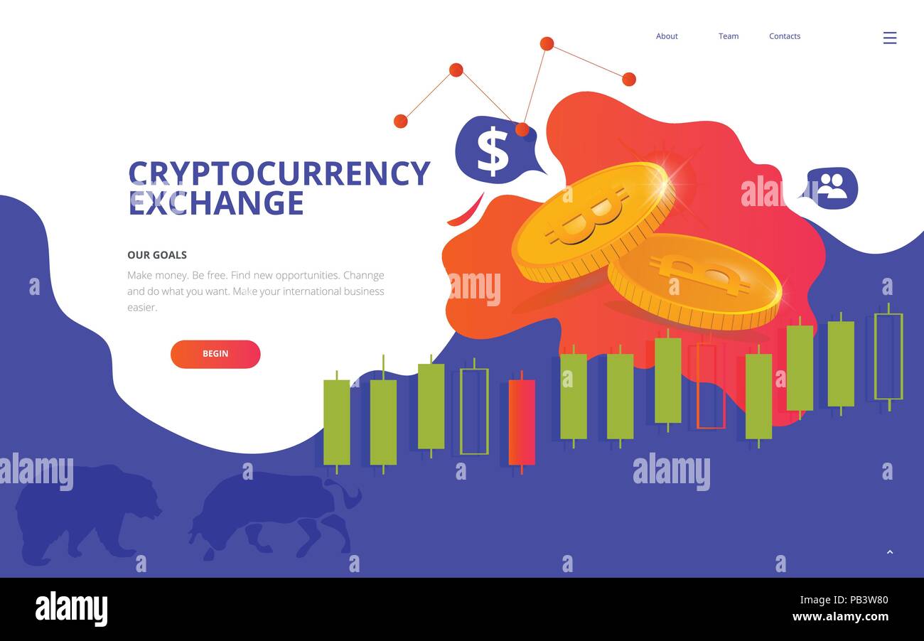 Cryptocurrency market illustration. Great as Cryptocurrency site ...