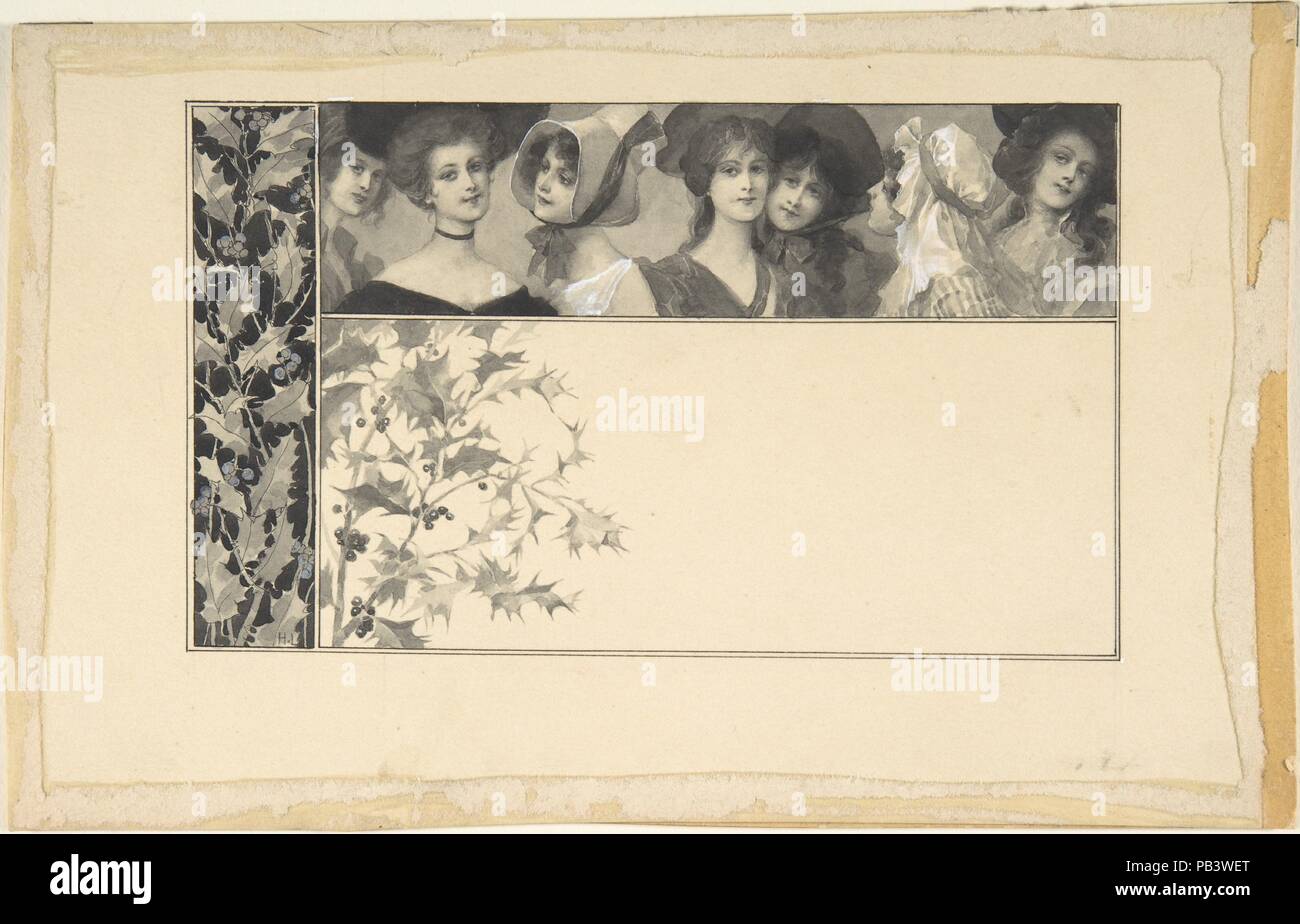 Winter, Design for a Calendar. Artist: Heinrich Lefler (Austrian ...