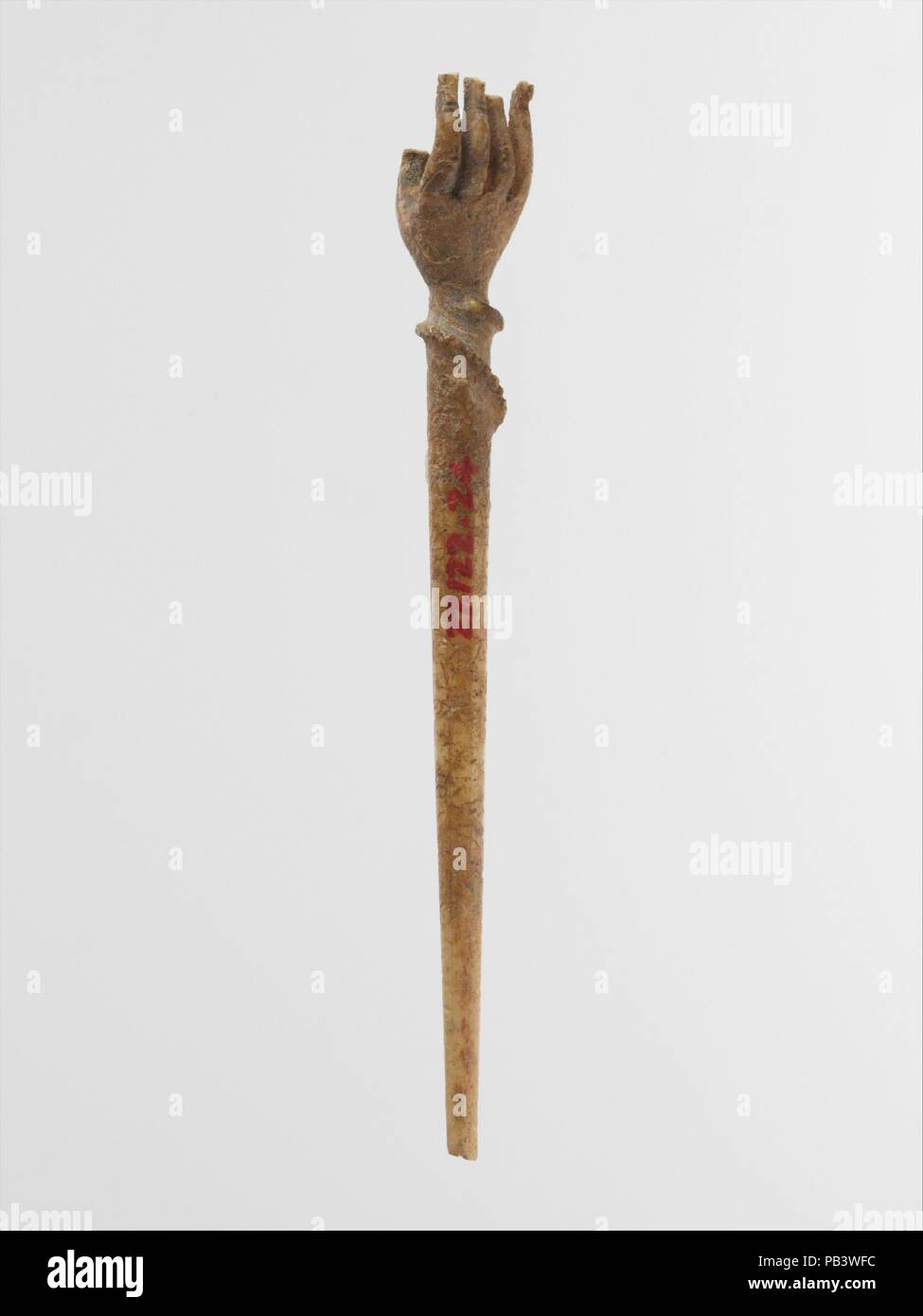 Bone hairpin. Culture: Greek or Roman. Dimensions: H.: 5 3/8 in. (13.7 ...