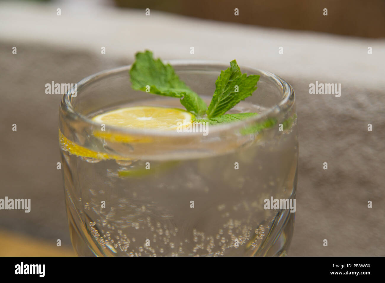 Still life of a glass of Gin & Tonic Stock Photo - Alamy
