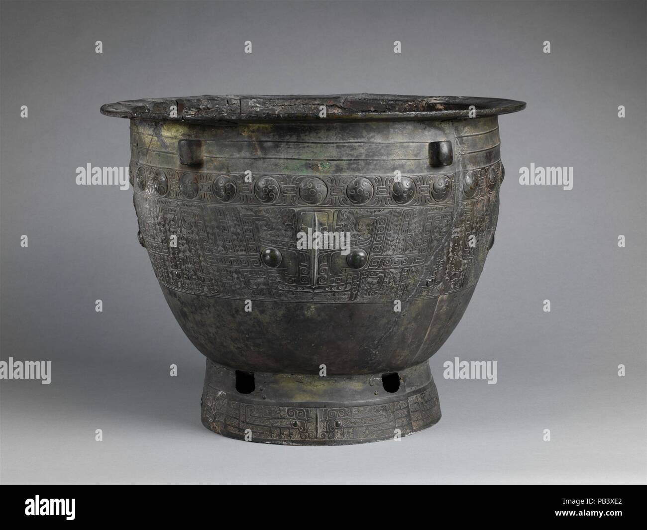 Cauldron. Culture: China. Dimensions: H. 14 1/2 in. (36.8 cm); Diam. 17 ...