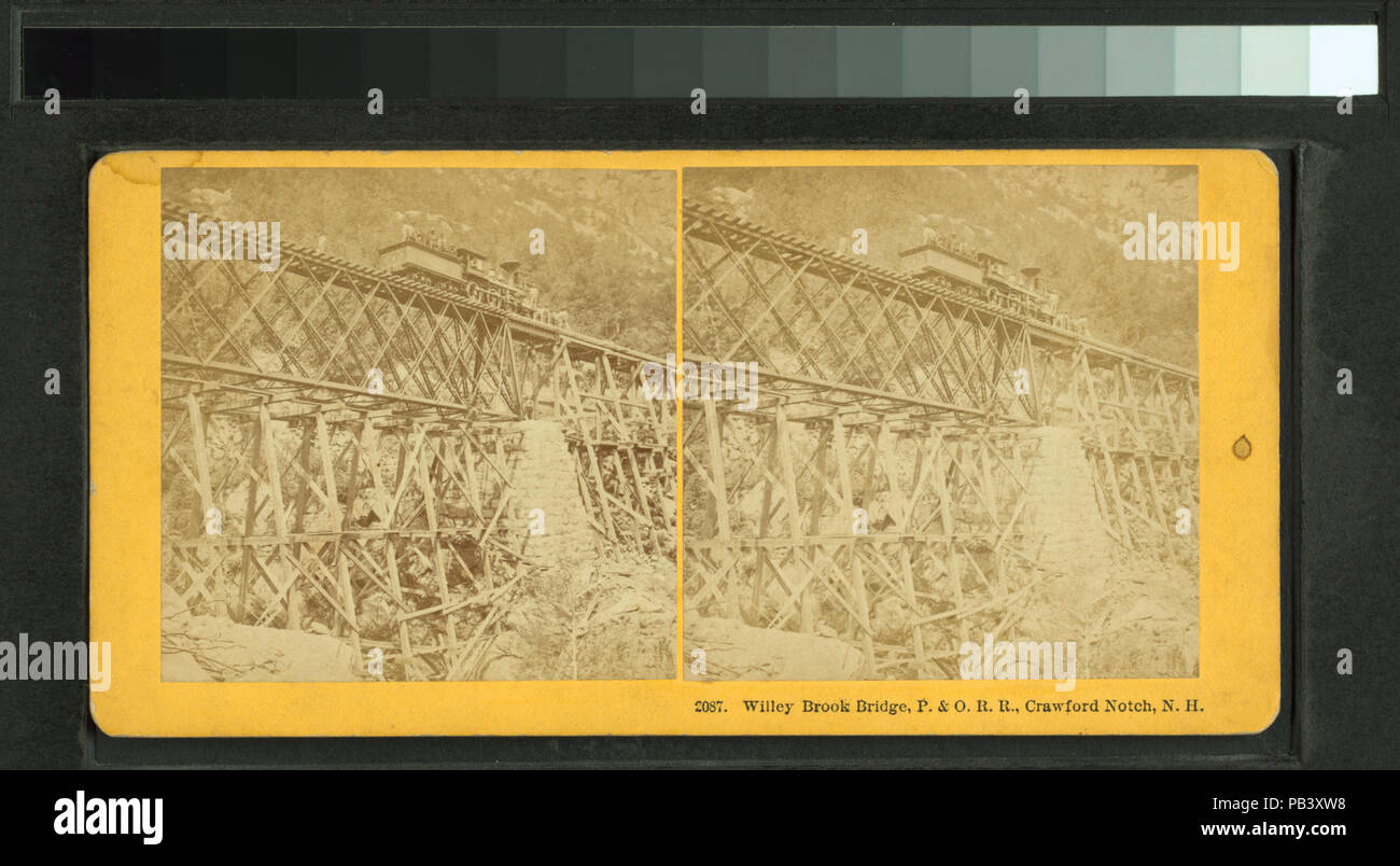 1854 Willey Brook Bridge, P. & O.R.R., Crawford Notch, N.H (NYPL ...