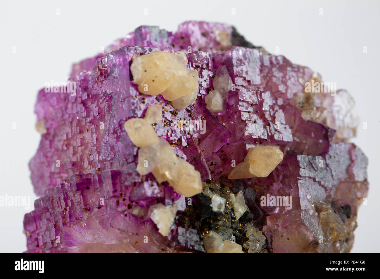 Fluorite mineral rock Stock Photo - Alamy