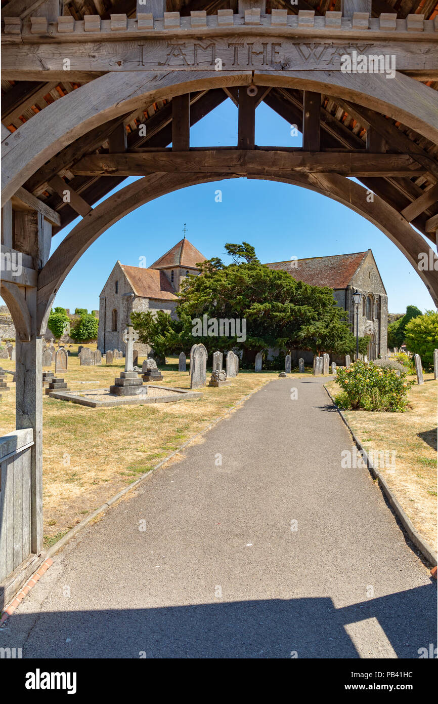 Portchester Hampshire England July 23, 2018 The Norman church of St ...
