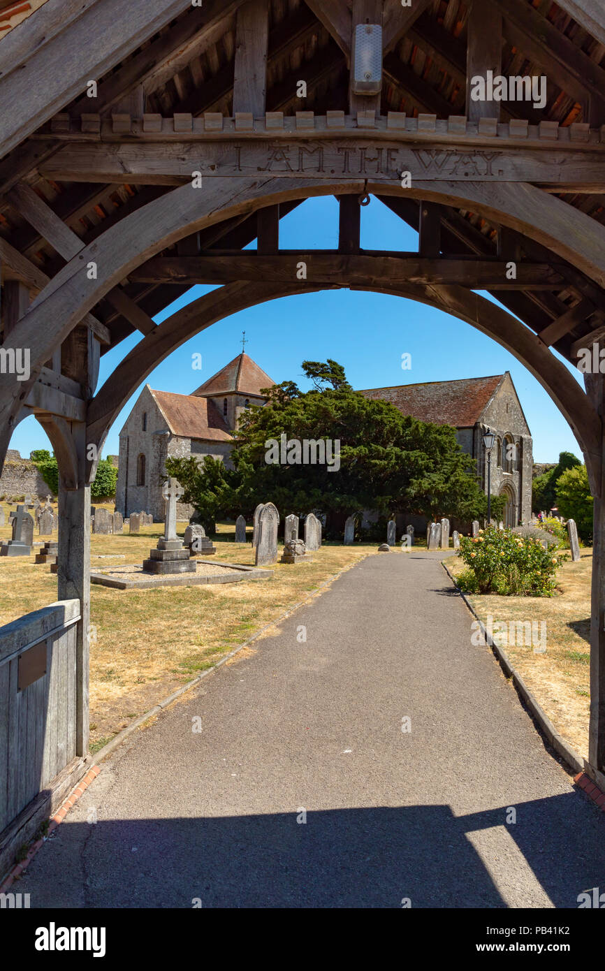 Portchester Hampshire England July 23, 2018 The Norman church of St ...