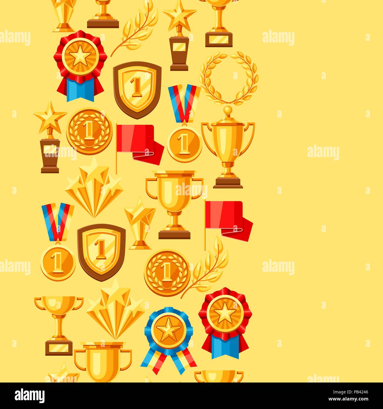 Awards and trophy seamless pattern Stock Vector Image & Art - Alamy
