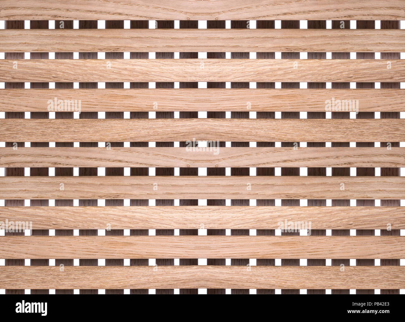 Abstract background of symmetrical shape made of wooden slats Stock ...