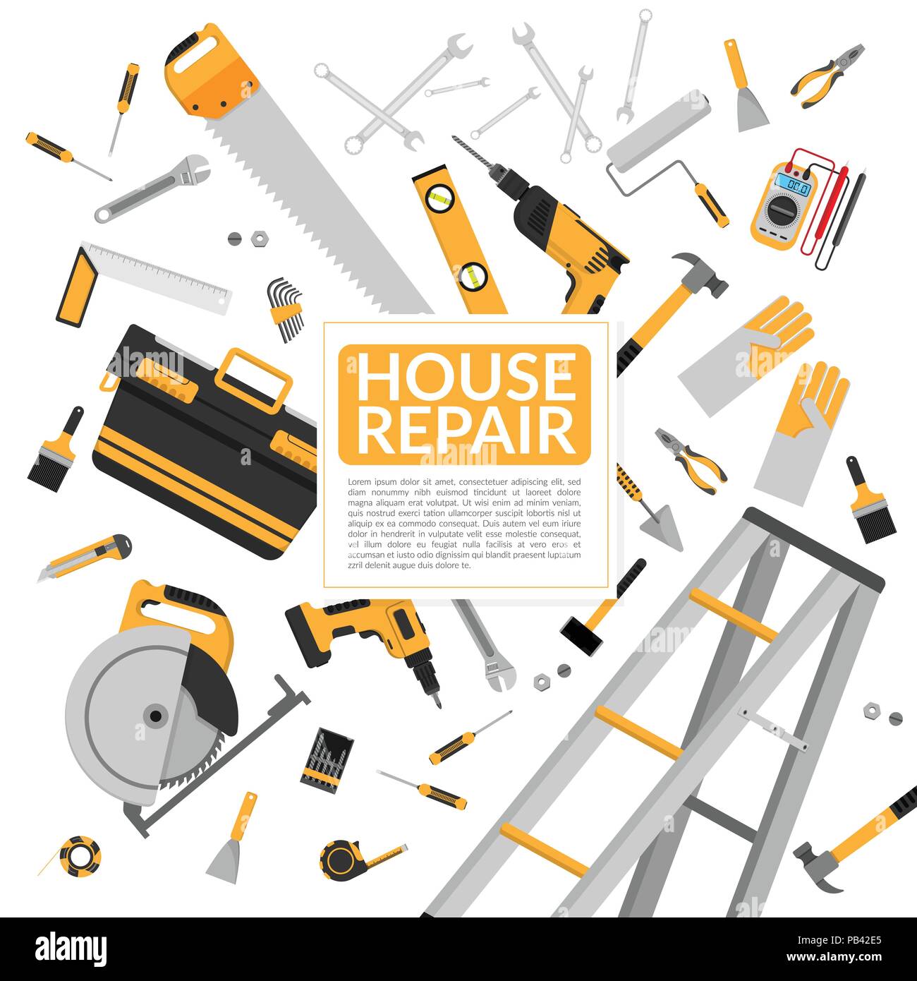 Construction tools graphic Stock Vector Images - Alamy