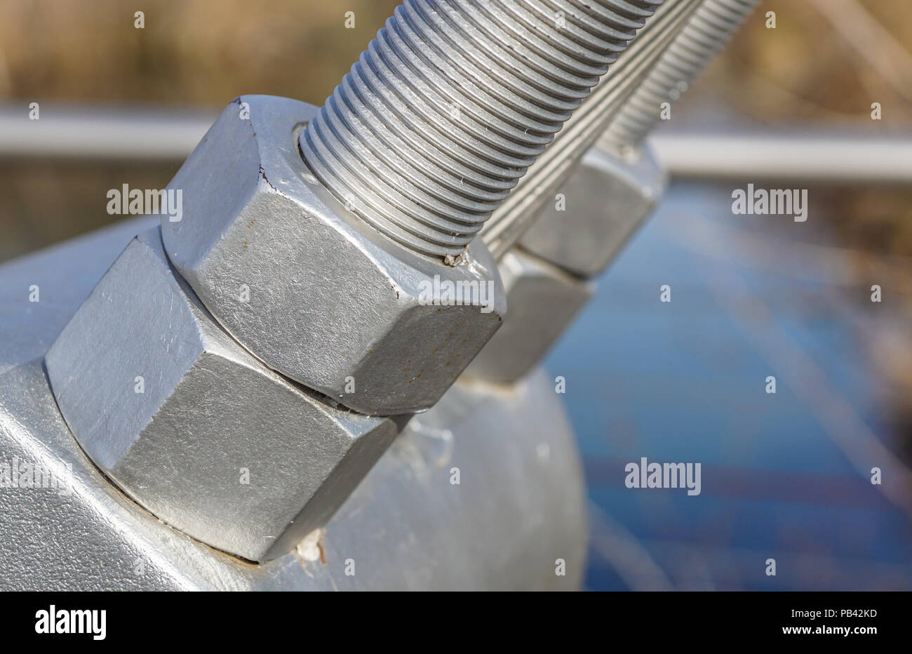 A nut and bolt close up Stock Photo - Alamy